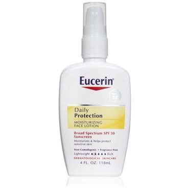 Eucerin Daily Protection Face Lotion with SPF 30, For Sensitive Skin, 4 ...