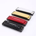10 Hole Harmonica with Metal and ABS Resin Comb Ensures Bright and ...