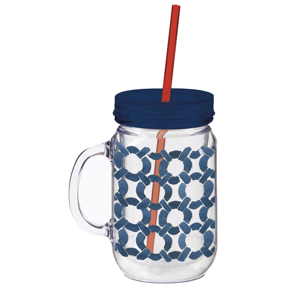 Ocean Depths Nautical Theme Insulated Acrylic Mason Jar Cup - Walmart.com