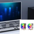 12CM CPU FAN Computer Cooling Fan Easy Installs 4 Heatpipes Quiet ...
