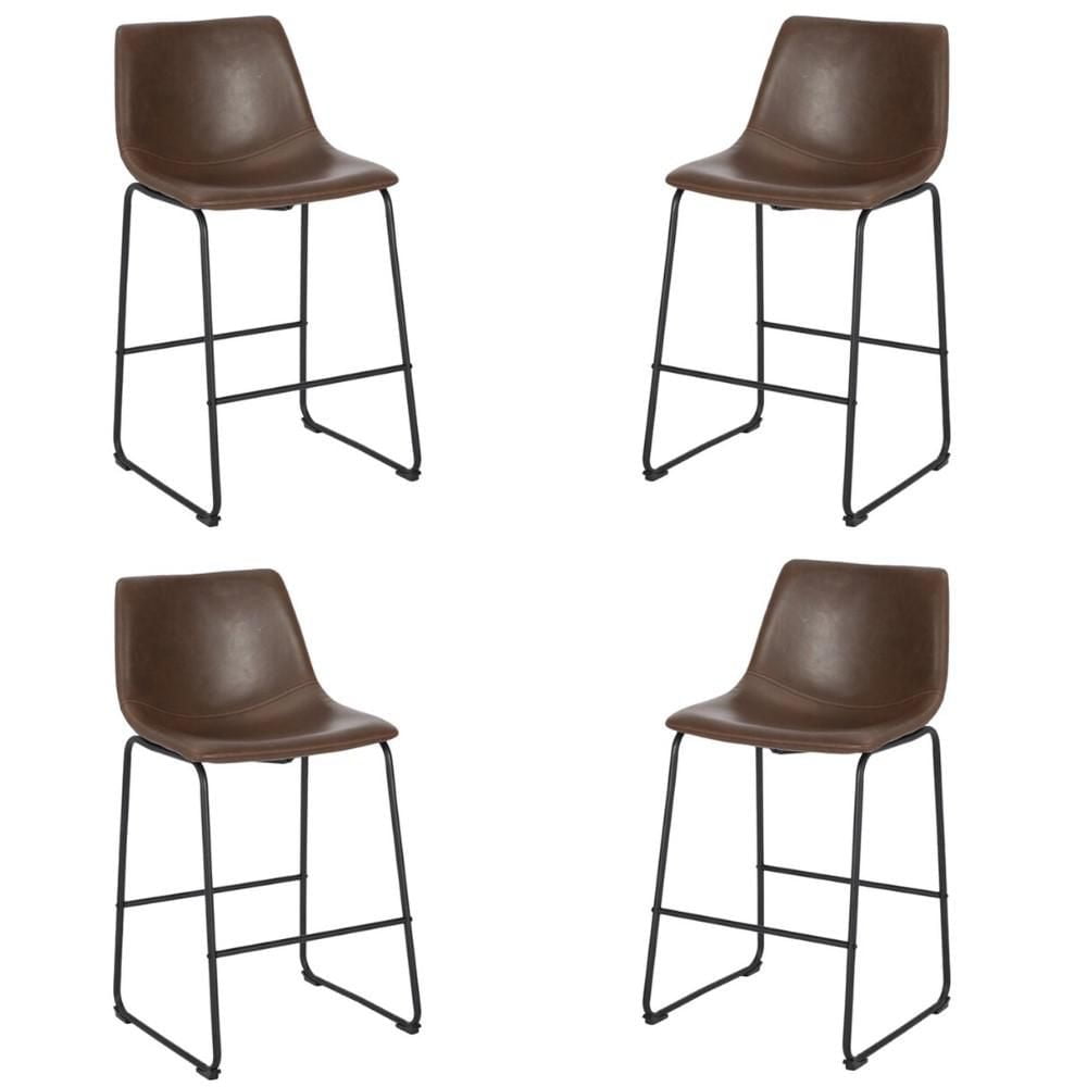 Click here for Plata Décor Import Inc Landon Stool In Brown Set O... prices