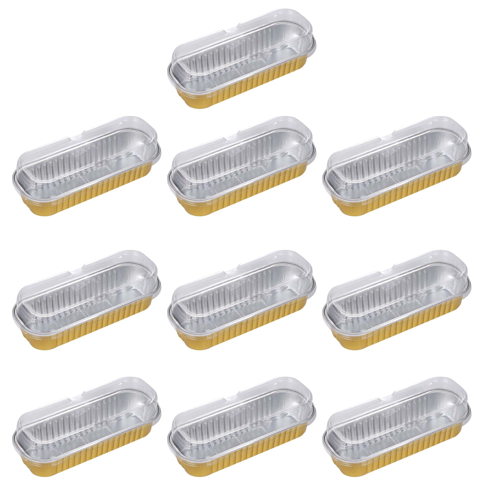 Reheyre Heat-Resistant Rectangle Cake Pan with Lid - Disposable ...