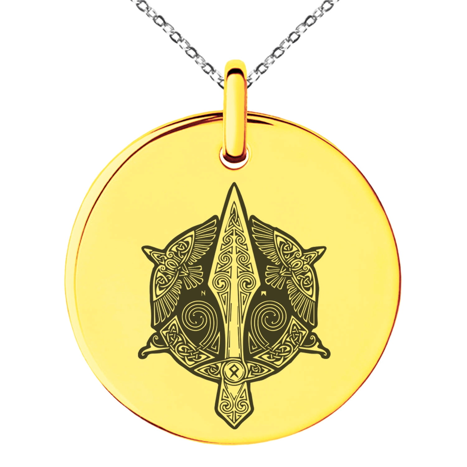 Stainless Steel Gungnir Odin's Spear Viking Norse Engraved Small ...