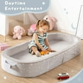 BYBYME Portable & Foldable Toddler Travel Cot, Waterproof with Washable ...