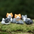 Miniature Cat Landscape Ornaments, 6Pcs Cute Lucky Cosplay Cat Dolls ...