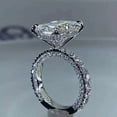 3 Ct Radiant Lab-Created Diamond Engagement Cluster Solitaire Ring 14k ...