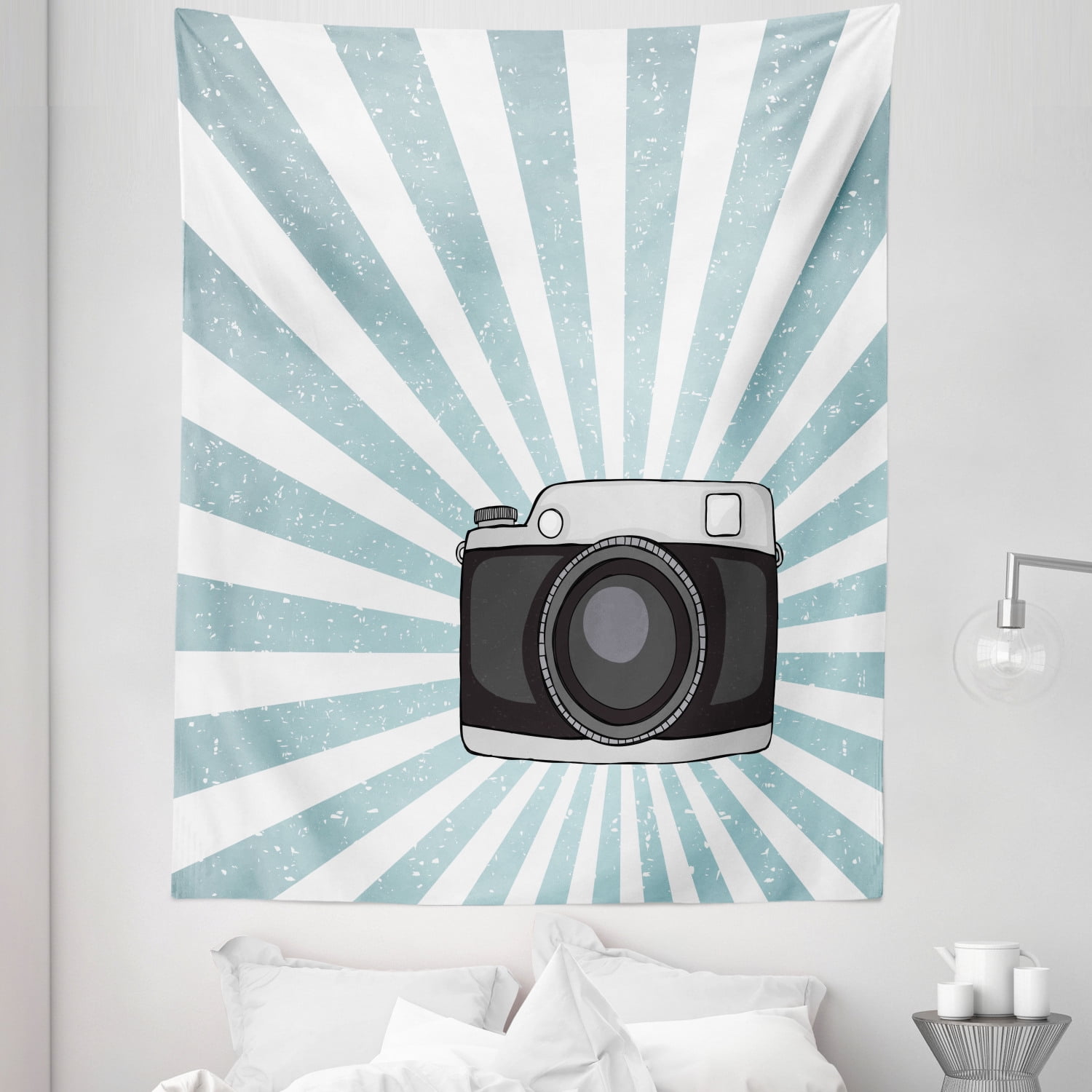 Camera Tapestry, Retro Pop Art Style Photo Device for Recording Videos ...