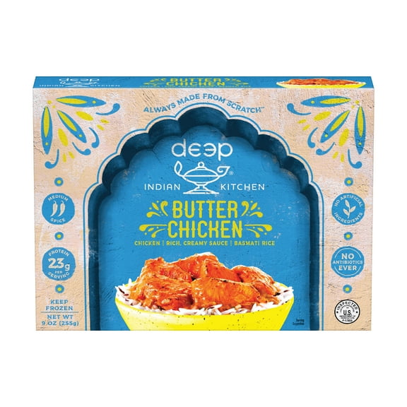 Deep Indian Kitchen Butter Chicken 9oz Frozen Packaged Meal with Creamy ...