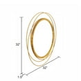 Mia 32" Round Wall Mirror, Gold - Walmart.com