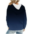 Yotami Womens Hoodies Cotton Drawstring Long Sleeve Solid Color Hooded