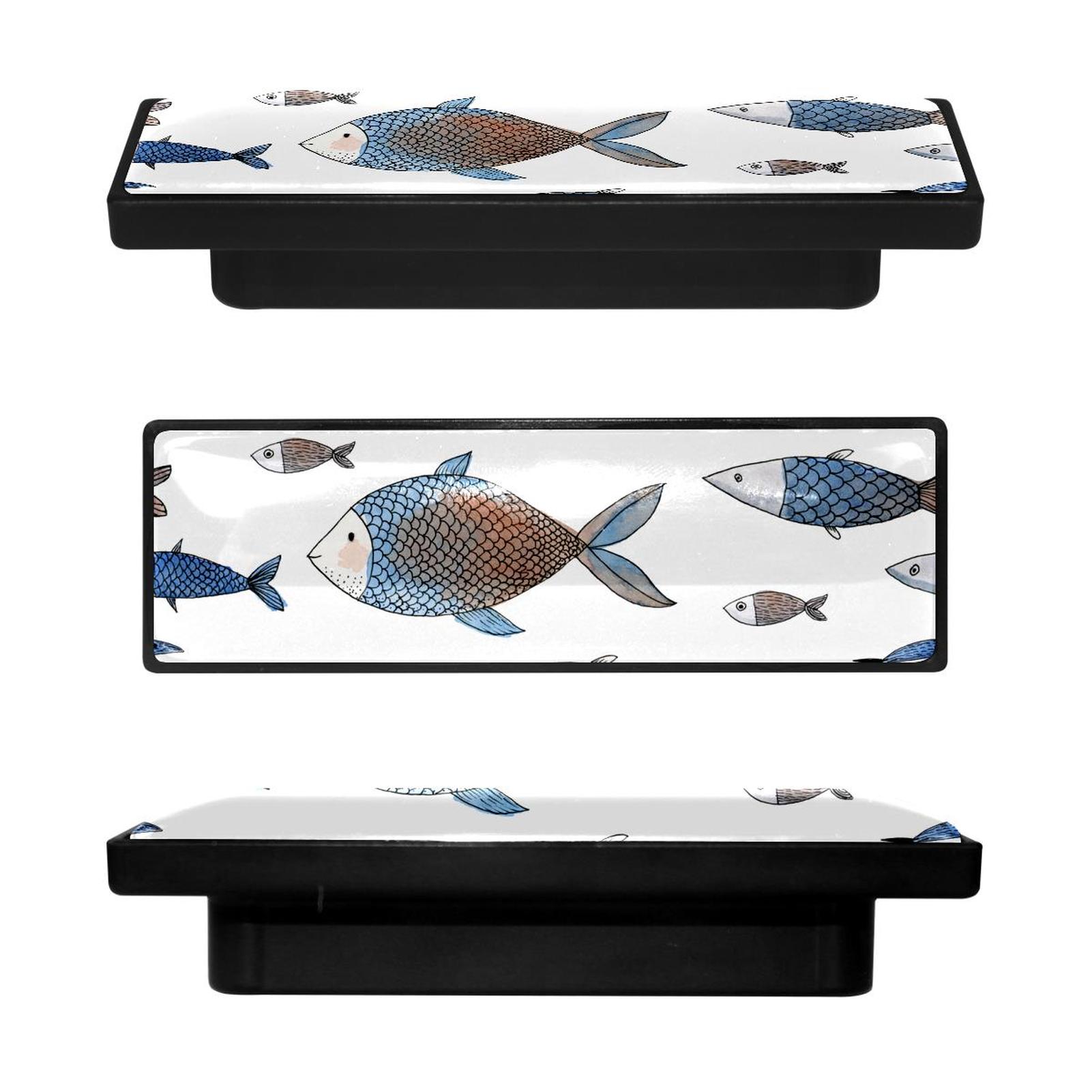 4 Pcs Rectangle Cabinet Handle Cupboard Knob Drawer Pulls Handle ...