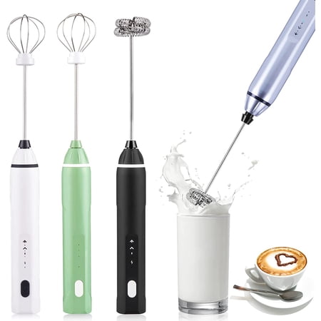 Milk Frother Handheld, Milk Frothers Electric Whisk for Coffee with 2 ...