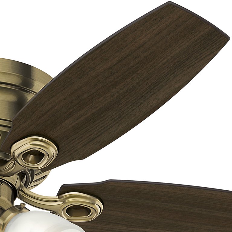 Hunter 4 Light Antique Brass Ceiling Fan Kit | Shelly Lighting