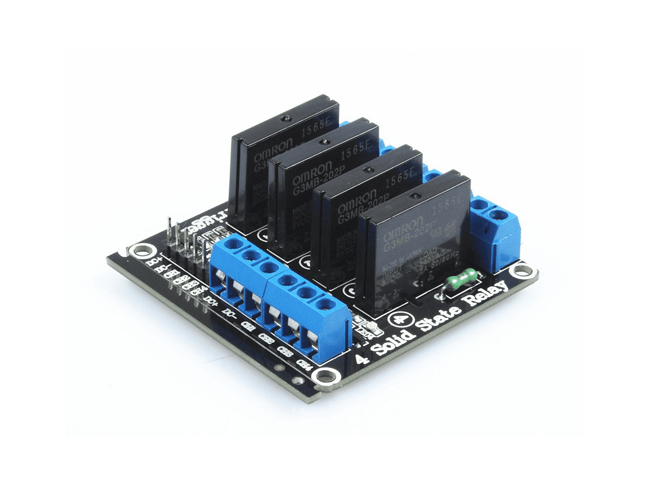 5V 4 Channel SSR Solid-State Relay High Level Trigger relay module with fuse solid state relay ...