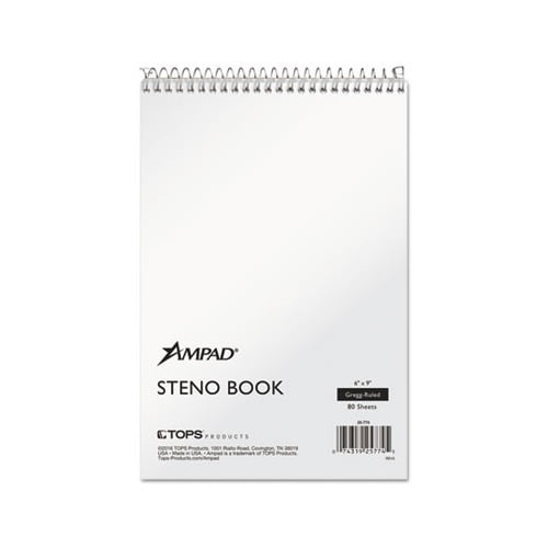 Steno Books Gregg Rule, 6 x 9, White, 80 Sheets 1/EA. - Walmart.com