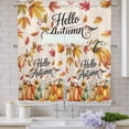 3 Pieces Swag Kitchen Curtains Set, Hello Autumn Valance Swag & Small ...