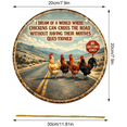 Acrylic Round Hanging Ornament, Vintage Chicken Design Wall Decor ...