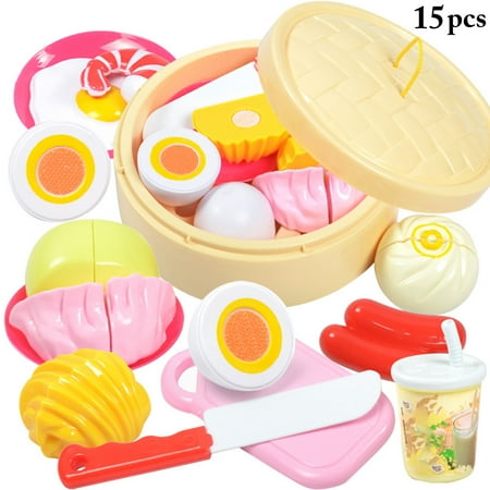 15PCS Cooking Toy Set Creative Food Steamer Pretend Play Toy Kitchen ...