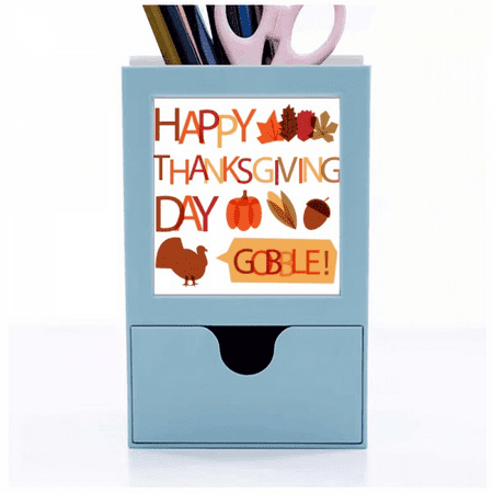Pumkin Thanksgiving Day Turkey Pattern Desk Supplies Organizer Pen ...