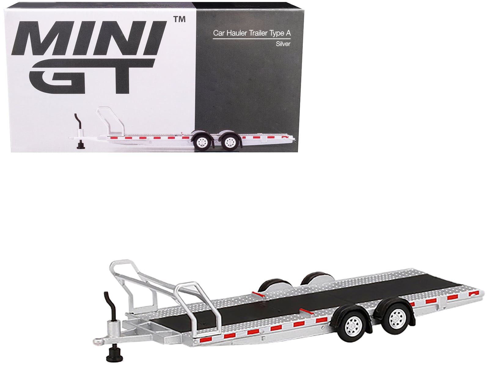 Car Hauler Trailer Type A Silver 1/64 Diecast Model by True Scale ...