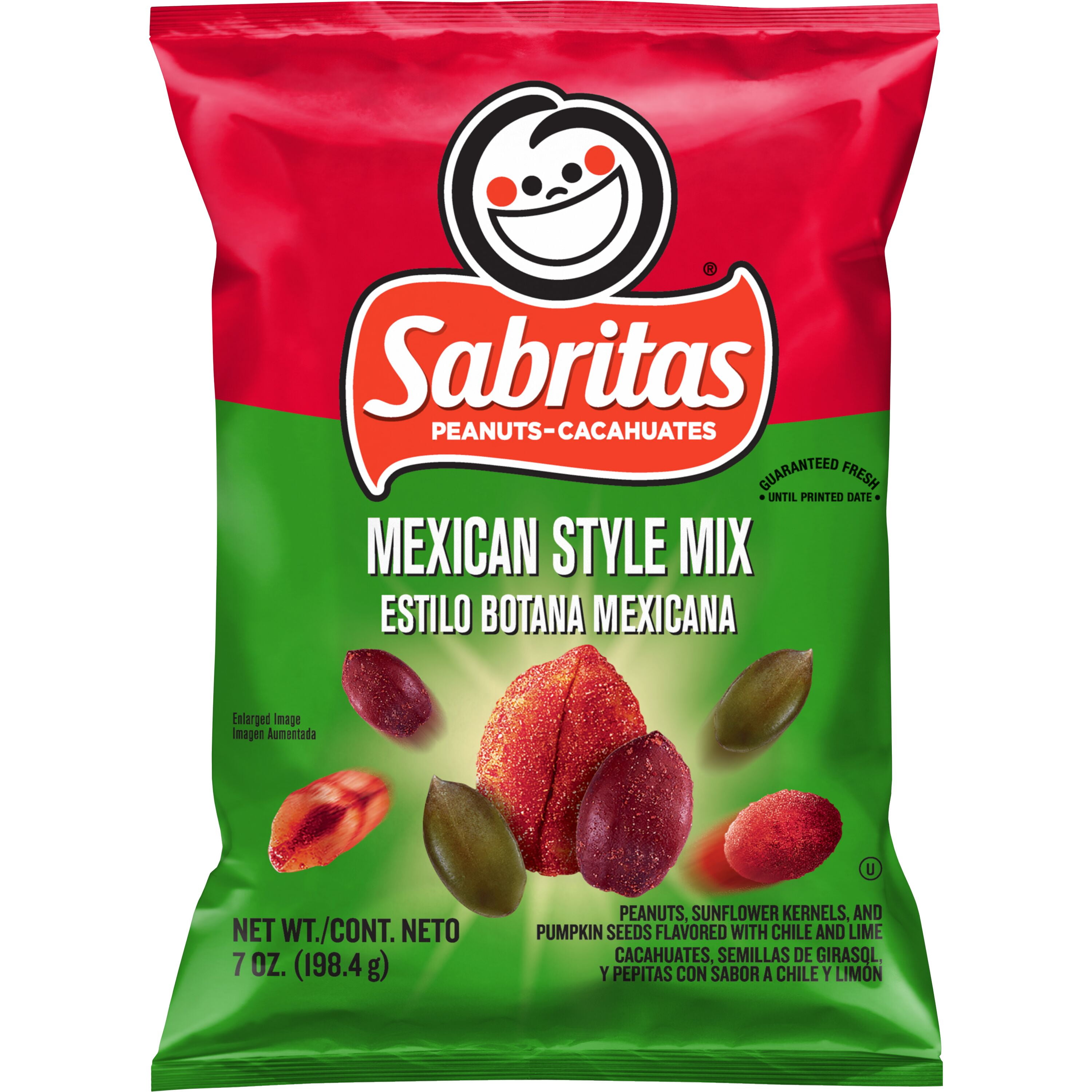 (12 pack) Sabritas Snacks Mexican Style Mix Chile and Lime, 7 oz Bag