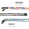 Chums Baja Eyewear Retainer – Black Multi-Stripe Sunglass Strap ...