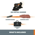 Worx 20V Cordless Detail Sander, Compact Design, Finger Attachment ...
