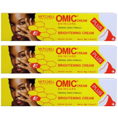 OMIC CREAM PLUS SKIN CARE ORIGINAL SWISS BRIGHTENING CREAM 50g (Pack of ...