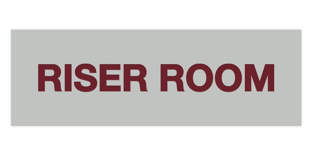 Basic Riser Room Sign (Light Grey / Burgundy) - Large - Walmart.com