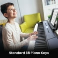 Huloretions Portable 88-Key Weighted Digital Piano with Dual Headphone ...