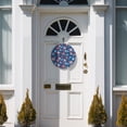 4th of July Round Metal Signs for Outside Red Blue Star Patriotic Tin ...