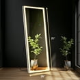 EDX LED 3 Color Lighting Full Body Mirror 71"x 26" Rectangle Floor ...