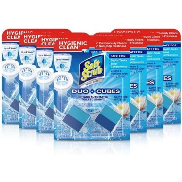 Soft Scrub In-Tank Toilet Cleaner Duo-Cubes, Sapphire Waters, 4 Count ...