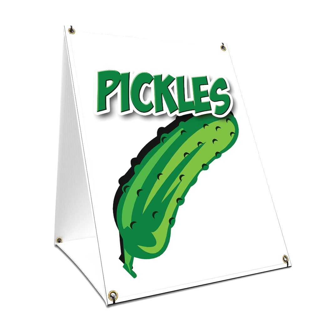 A-frame Sidewalk Pickles Sign With Graphics On Each Side | 18" X 24 ...