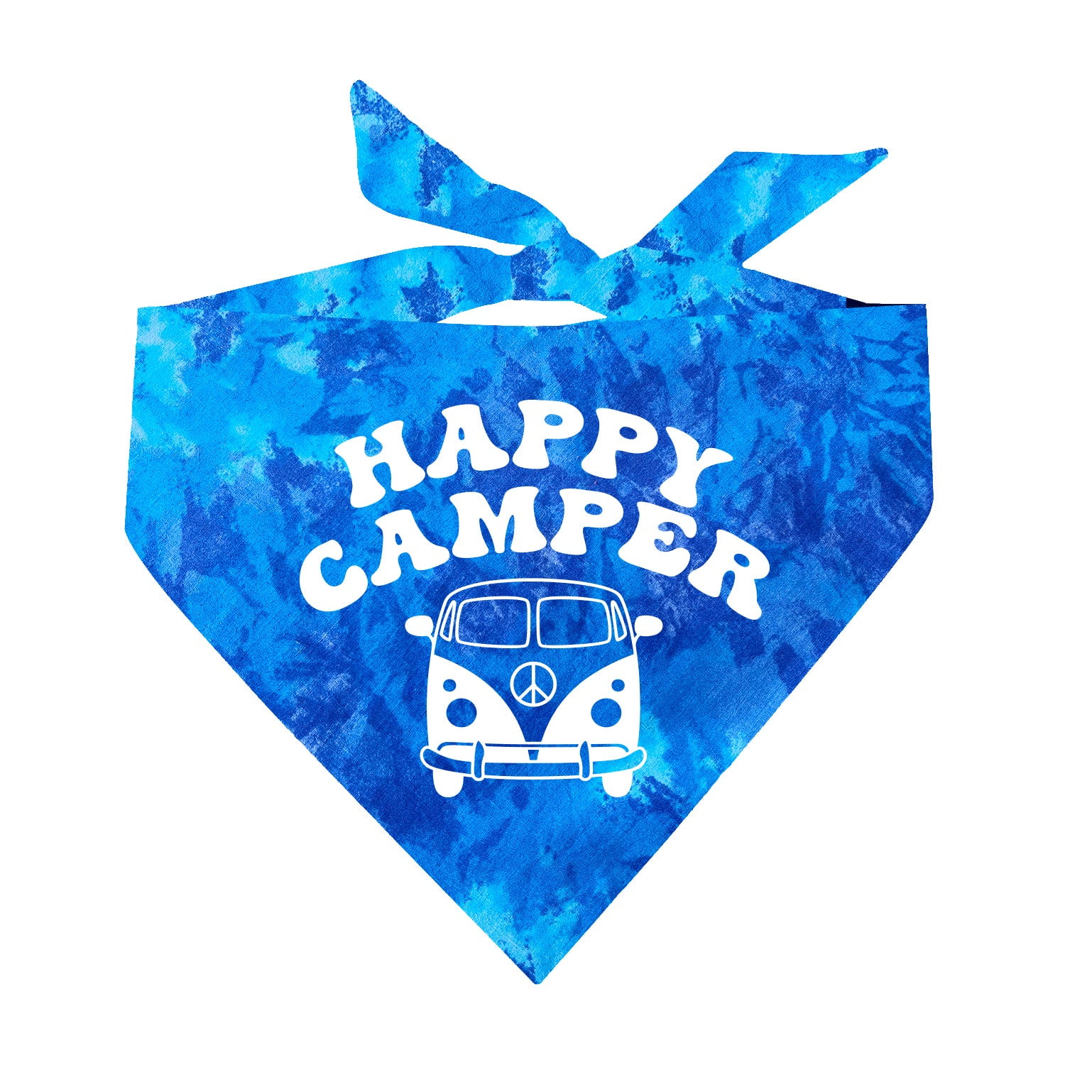 Happy Camper Van Life Scrunch Tie Dye Triangle Dog Bandana - Walmart.com
