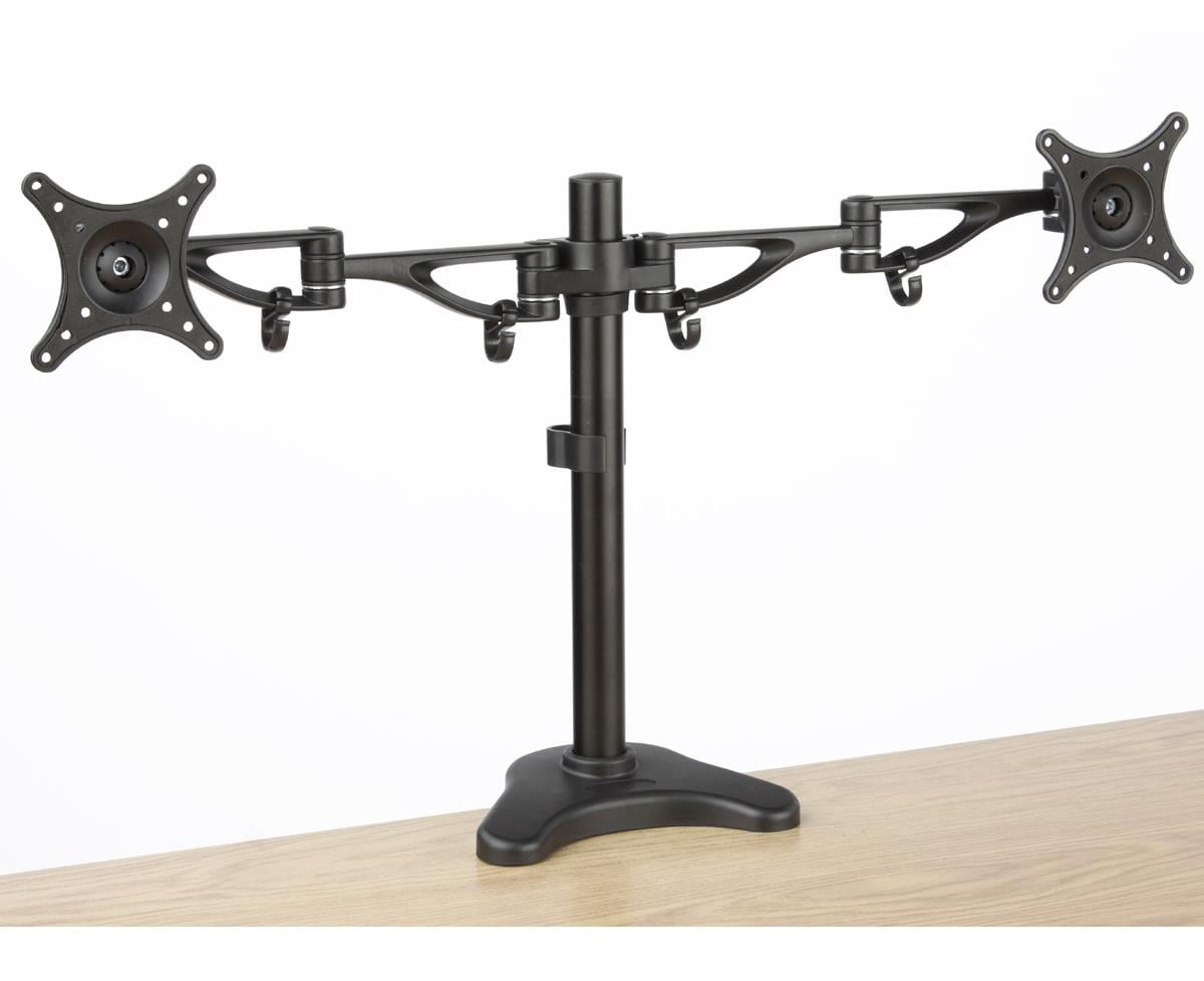 Dual Monitor Desk Mount for (2) 10” to 24” Screens, Height Adjustable ...