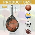Drawstring Sports Ball Bag, Portable Storage Mesh Pack with Hook for ...
