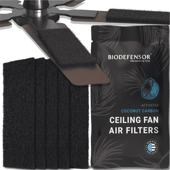 Barnakl Ceiling Fan Air Filters, Activated Coconut Shell Carbon ...