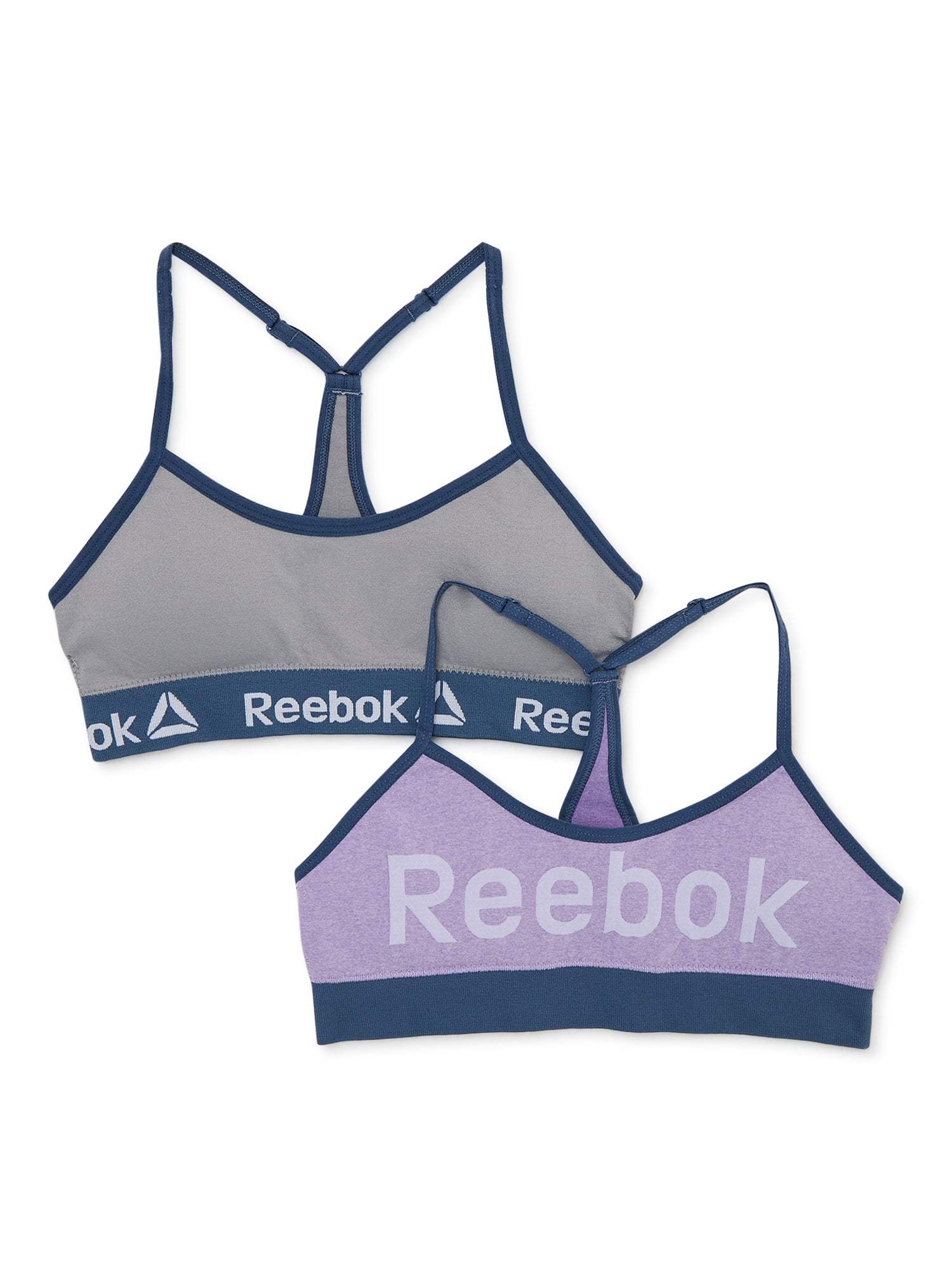 Reebok Girls Seamless Bras T-Back Bralettes, 2-Pack - Walmart.com