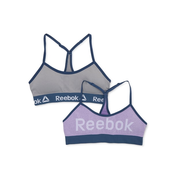 Reebok Girls Seamless Bras T Back Bralettes 2 Pack