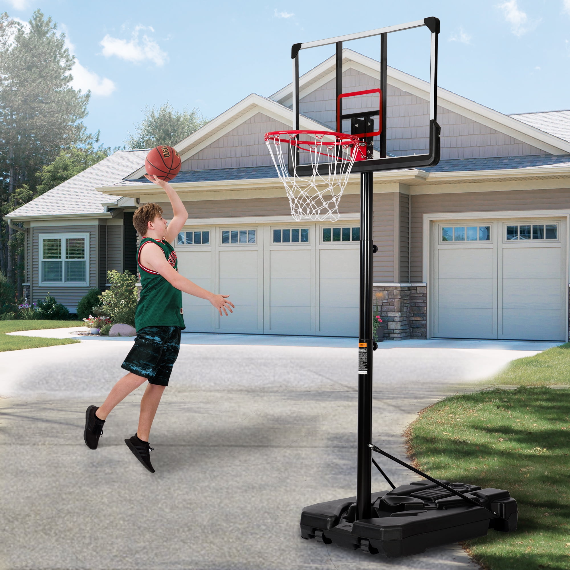 DreamBuck Portable Basketball Hoop & Goal, Outdoor Basketball System ...