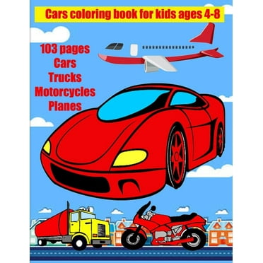 Cars Coloring Book For Kids: 30 Different Automobiles to Color , Trucks ...