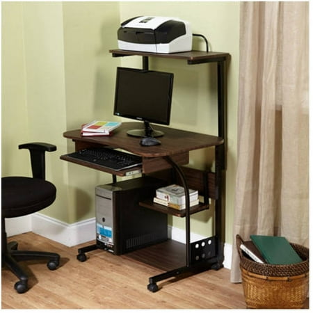 Mobile Computer Tower with Shelf, Multiple Finishes - Walmart.com