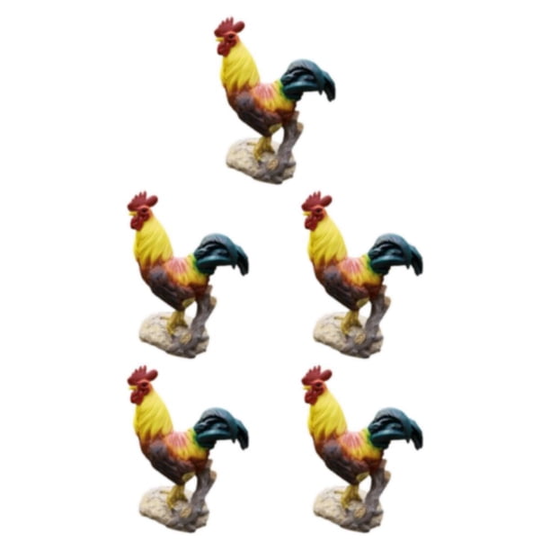 Destyer Resin Statue Chicken Sculpture for Outdoor Living Space ...