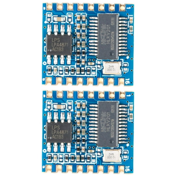 2X /HLK-V20 Smart Voice Recognition Control Board Module Serial Port ...