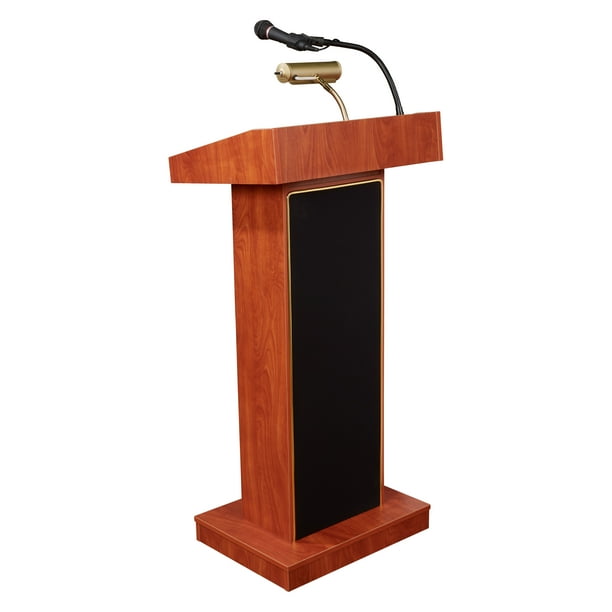 Oklahoma Sound Orator Floor Lectern, Cherry - Walmart.com