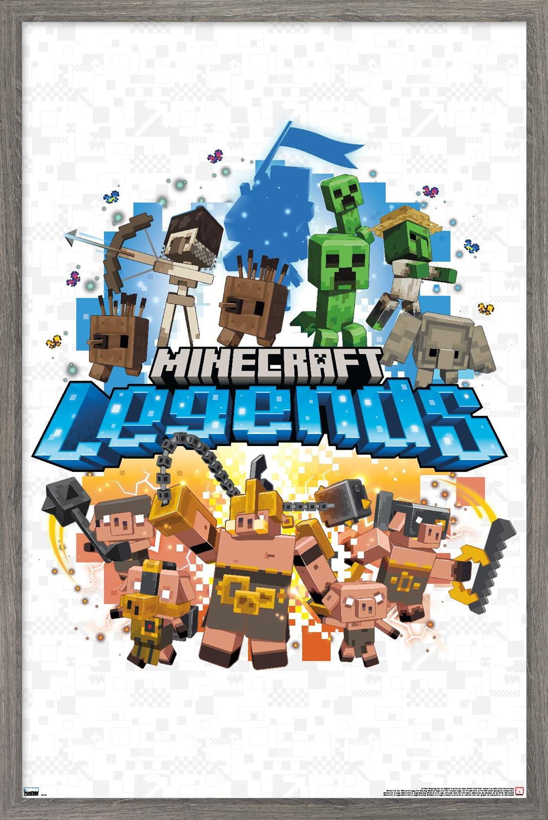 Minecraft: Legends - White Wall Poster, 22.375" x 34" Framed - Walmart.com