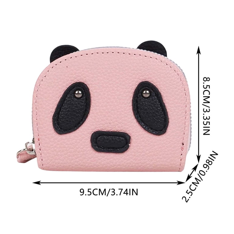 SHURUIMA Panda Shape PU Coin Purse, Zipper Card Holder Mini Wallet with ...