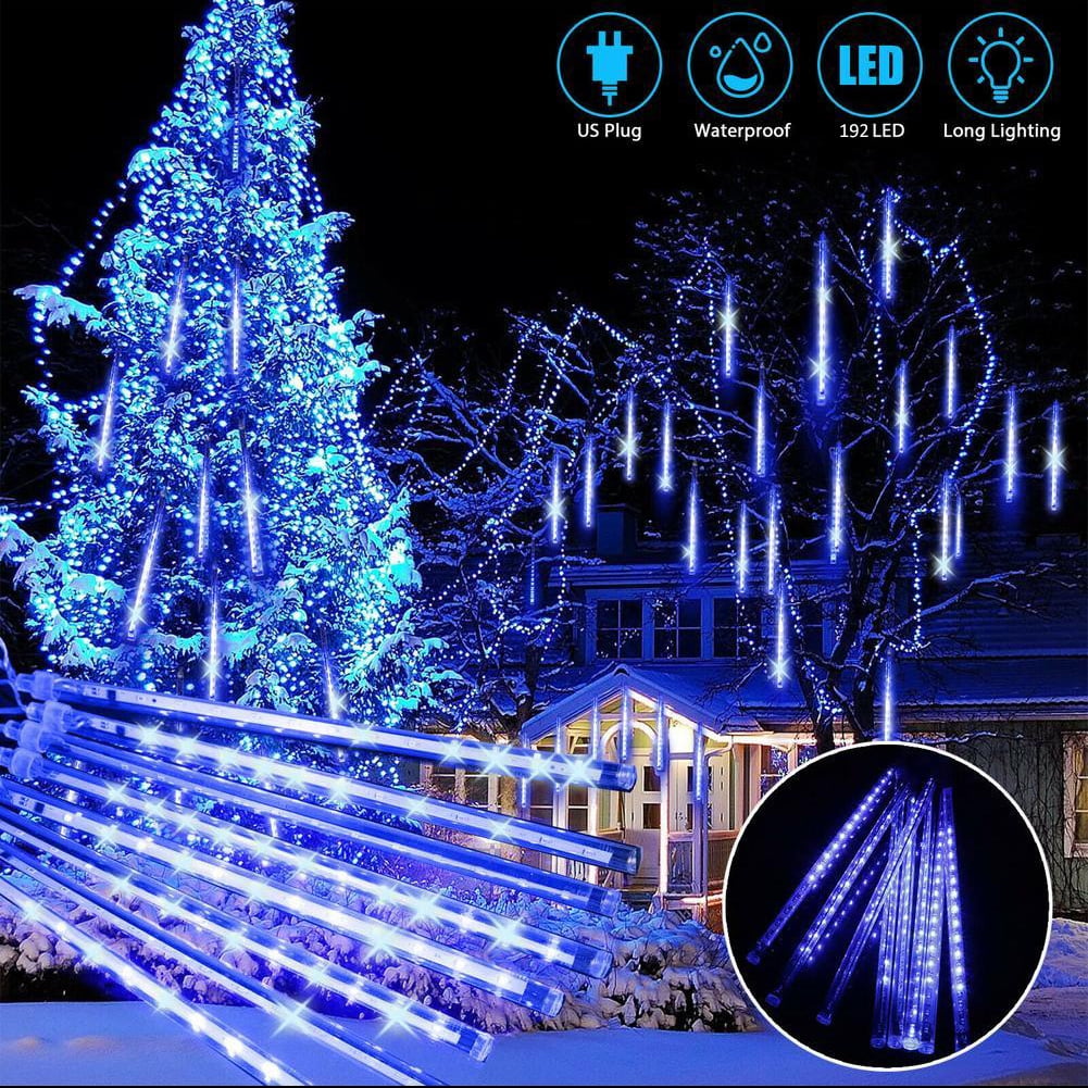 Rosnek LED Meteor Shower Lights Outdoor, 30/50cm Waterproof Hanging ...