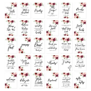 Koyal Wholesale Brush Script Wedding Signs Bundle Set for Ceremony ...